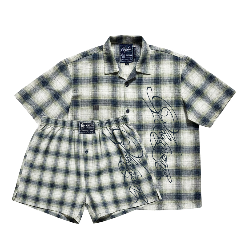 PLAID POLO & BOXER - WILDSCRIPT – HOOLIGANS