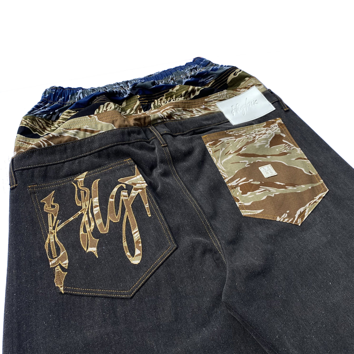 CAMO INFERNO - SUPER BAGGY STACK PANTS – HOOLIGANS
